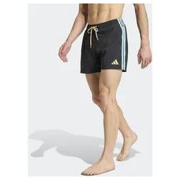 Badeshorts Adidas PERFORMANCE "3-STREIFEN, 13 CM", Herren, Gr. XXL, N-Gr, schwarz, Obermaterial: 100% Polyester, Badehosen Badeshorts