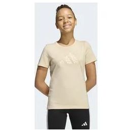 T-Shirt Adidas SPORTSWEAR "JUNIOR GIRLS ANIMAL PRINT GRAPHIC", M&auml;dchen, Gr. 164, crystal linen, Obermaterial: 100% Baumwolle, normal, Rundhals, Shirts T-Shirt