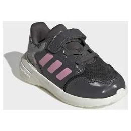 Sneaker Adidas SPORTSWEAR "TENSAUR RUN 3.0 F&Uuml;R BABYS UND KLEINKINDER", M&auml;dchen, Gr. 24, grau (grau six, bliss pink, sanftes wei&szlig;), Synthetik, Textil, Schuhe Sneaker, f&uuml;r Kinder, mit Klettverschluss