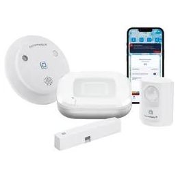 homematic IP Smart-Home Starter-Set "Starter Set Alarm", wei&szlig;, B:31cm H:12cm T:37cm, Smart-Home-Stationen