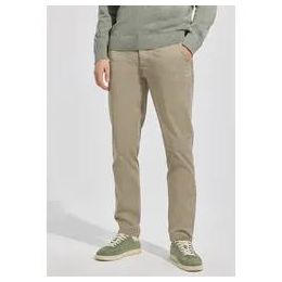 Chinohose Street One MEN, Herren, Gr. 38, L&auml;nge 32, warm sand, Web, 98% Baumwolle, 2% Elasthan, unifarben, regular fit kn&ouml;chellang, Hosen Chinohose, Middle Waist