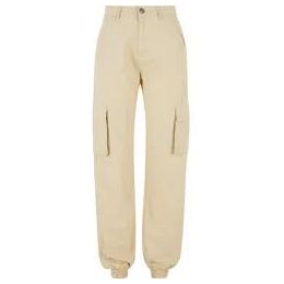 Stoffhose DEF "DEF Damen Aya Cargopants", Damen, Gr. L, US-Gr&ouml;&szlig;en, beige, 100% Baumwolle, unifarben, normal, Hosen Stoffhose