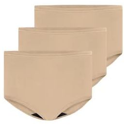 Periodenslip Jockey "Worry Free", Damen, Gr. S, beige, Single Jersey, Obermaterial: 95% Baumwolle, 5% Elasthan, unifarben, k&ouml;rpernah, Unterhosen, Hoher Komfort