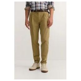 Bundfaltenhose Bugatti "Tapered Fit", Herren, Gr. 34, L&auml;nge 32, 20, khaki, 97% Baumwolle, 3% Elasthan, unifarben, gerade, unten schmal, Hosen, aus Luxury Pima Cotton Feincord