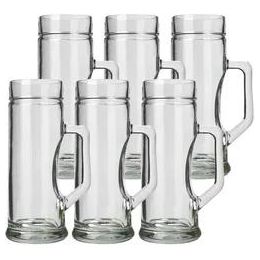 Bierkrug ST&Ouml;LZLE "Bierkr&uuml;ge Premium 300 ml 6er Set transparent", bunt (transparent), 6 tlg., Glas, Trinkgef&auml;&szlig;e