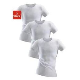 Unterziehshirt Clipper, Herren, Gr. 8, 3 Stk., N-Gr, wei&szlig;, Feinripp, Obermaterial: 100% Baumwolle, unifarben, k&ouml;rpernah, Rundhals, Unterhemden, schlichtes Basic f&uuml;r jeden Tag - in Feinripp, Unterziehshirt, T-Shirt