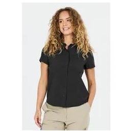 Kurzarmbluse WHISTLER "Jeromy", Damen, Gr. 42, schwarz, 92% Polyester, 8% Elasthan, unifarben, normal, ohne Ausschnitt, Blusen, Quick Dry