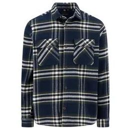 Langarmhemd Fynch-Hatton, Herren, Gr. XXL, N-Gr, navy, Web, Obermaterial: 65% Polyester, 35% Baumwolle, kariert, regular fit taillenbedeckt, Manschette, Hemden, mit Taschen