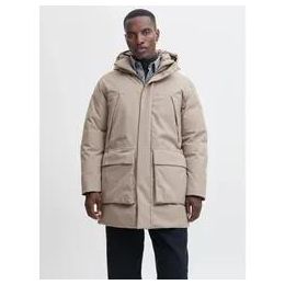 Jack & Jones Parka JACK & JONES "JPRCCMOON MELANGE PARKA LN", Herren, Gr. XL, delicioso detail:melange, Web, Obermaterial: 100% Polyester, meliert, regular fit, Jacken Parka