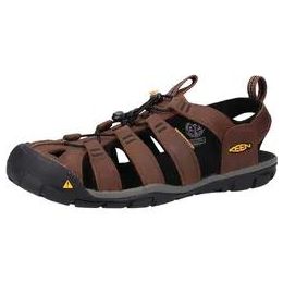 Sandale Keen "Keen Sandalen Leder/Textil", Herren, Gr. 47,5, braun (dunkelbraun, schwarz), Leder, Textil, Schuhe Sandale