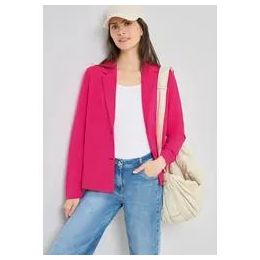 Jackenblazer Cecil, Damen, Gr. S (38), beetroot pink, Jersey, 66% Viskose, 30% Polyester, 4% Elasthan, unifarben, regular fit normal, V-Ausschnitt, B&uuml;ndchen, Blazer, im Basic-Style