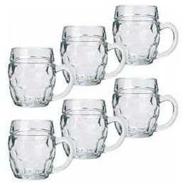 Bierkrug ST&Ouml;LZLE "Bierkr&uuml;ge T&uuml;binger 300 ml 6er Set transparent", bunt (transparent), 6 tlg., Glas, Trinkgef&auml;&szlig;e