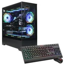 GAMEMAX Gaming-PC "Vista AB 8022 AMD Ryzen 5 7500F 16GB DDR5 1TB SSD RTX 5060", schwarz, Microsoft Windows 11 Home (64 Bit), 16 GB RAM 1.000 GB SSD, Desktop-PCs, Windows 11, DDR5 RAM, Wasserk&uuml;hlung