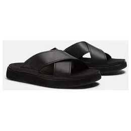Sandale Timberland "CASCO COVE SLIDE SANDAL", Damen, Gr. 45, blk full grain, Leder, Schuhe Sandale, aus Timberland Premium Leder