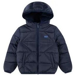 Levi's Steppjacke LEVI'S KIDS "LVB SHERPA LINED PUFFER JKT", Jungen, Gr. 9M74, marineblaus, Web, Obermaterial: 100% Polyester, bequem h&uuml;ftbedeckend, Rundhals, Jacken Steppjacke, Winterjacke for BOYS mit Kapuze