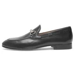 Loafer Henry Stevens "Maxwell HL", Herren, Gr. 47, schwarz, Kalbsleder, Schuhe Loafer