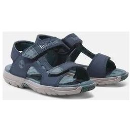 Sandale Timberland "MOSS JUMP BACKSTRAP SANDAL", M&auml;dchen, Gr. 35, dunkelblau, Leder, Schuhe Sandale, aus Leder