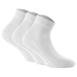 Sneakersocken Rohner SOCKS "Socken Sneaker Plus 3er Pack 3er Pack", Damen, Gr. 35-38, wei&szlig;, Obermaterial: 75% Baumwolle CO. 23% Polyamid PA. 2% Elasthan EL., Socken Sneakersocken