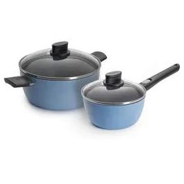 Topf-Set Woll MADE IN GERMANY "Ecolour", blau (himmelblau), T&ouml;pfe, abnehmbarer Stielgriff