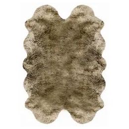 Fellteppich HEITMANN FELLE "Lammfell 190", braun mit hellbraunen spitzen, B:120cm H:70mm L:185cm, Obermaterial: 100% Lammfell, Teppiche, Fellteppich, Premium Qualit&auml;t, echtes Austral. Lammfell, besonders weich