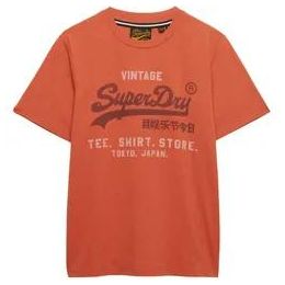 T-Shirt Superdry "T-Shirt VI Heritage Relaxed Tee 1er Pack", Herren, Gr. 3XL, rot, Obermaterial: 100% Baumwolle CO., Shirts T-Shirt