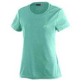 T-Shirt Maier Sports "Waltraud", Damen, Gr. 48, hellmint, 100% Polyester, Rundhals, Shirts T-Shirt, Damen Kurzarmshirt, leichtes Sommer Funktionsshirt, Rundhals, Reg Fit