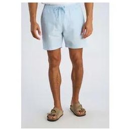 Badehose LINDBERGH "Bademode Loose Fit", Herren, Gr. XXL, Normalgr&ouml;&szlig;en, lt blau, Obermaterial: 55% Polyester, 29% Elastomultiester, 16% Baumwolle, gestreift, Badehosen Badehose