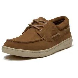 Bootsschuh Timberland "PORTOFINO PIER BOAT SHOE", Herren, Gr. 41, md beige suede, Leder, Schuhe Bootsschuh, aus Premium Timberland Leder