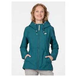 Parka Ragwear "DANKKA", Damen, Gr. XXL, ocean gr&uuml;n, Web, Obermaterial: 100% Polyester, unifarben mit Farbeinsatz, normal, Jacken Parka, Mit Kordelzug, gebl&uuml;mtem Futter und reflektierenden Kordeln