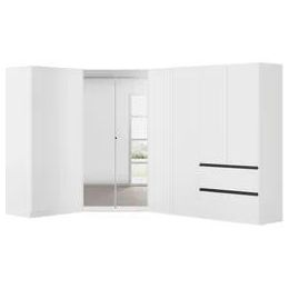 Schrank-Set Rauch "Kleiderschrank Schrank Garderobe W&auml;scheschrank COSTA Gr&ouml;&szlig;e 208x298 cm", alpinwei&szlig;, eingriffe graumetallic, H:197cm T:298cm, Holzwerkstoff, Kastenm&ouml;bel-Sets, viel Platz, grifflose Front und Push-to-Open Funktion MADE IN GERMANY