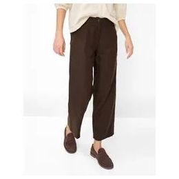 Culotte Brax "Style MAINE S", Damen, Gr. 44, Normalgr&ouml;&szlig;en, coffee, Web, 100% Leinen, Hosen Culotte