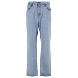 Bequeme Jeans Urban Classics "Urban Classics Herren Heavy Ounce Straight Fit Jeans", Damen, Gr. 44, Normalgr&ouml;&szlig;en, new light blau washed, 100% Baumwolle, unifarben, Jeans