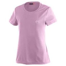 T-Shirt Maier Sports "Waltraud", Damen, Gr. 38, blassrosa, 100% Polyester, Rundhals, Shirts T-Shirt, Damen Kurzarmshirt, leichtes Sommer Funktionsshirt, Rundhals, Reg Fit