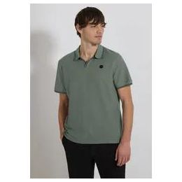 Poloshirt Street One MEN, Damen, Gr. S (38), dusty mint, Web, 50% Baumwolle, 48% Polyester, 2% Elasthan, unifarben, normal normal, hoch geschlossener Ausschnitt, abgesteppt, Shirts, im soften Baumwoll-Mix