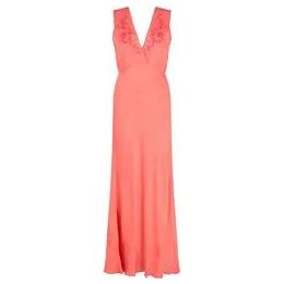 Lily & Lionel Midikleid LILY AND LIONEL "Pandora Bias Cut Sleeveless Embroidered Maxi Dress Damen", Damen, Gr. 42, Normalgr&ouml;&szlig;en, orange, 100% Viskose, Kleider Midikleid