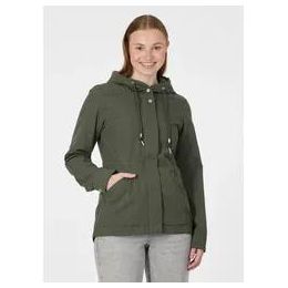 Parka Ragwear "DANKIRA", Damen, Gr. L, schwarz olive, Web, Obermaterial: 68% Baumwolle, 32% Polyamid, unifarben, Po-bedeckend, Jacken Parka, Mit Kordelzug zum Taillieren