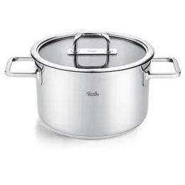 Kochtopf Fissler "Viseo Pro", silberfarben, &Oslash;:20cm, T&ouml;pfe, Kochtopf, Edelstahl-Kochtopf mit Glasdeckel und Superthermic Boden