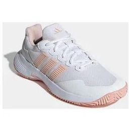Tennisschuh Adidas PERFORMANCE "GAMECOURT 2", Damen, Gr. 42, cloud wei&szlig;, blush pink, ftwr wei&szlig;, Synthetik, Textil, Schuhe