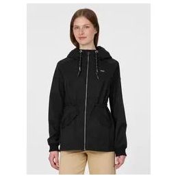 Parka Ragwear "DOWEY", Damen, Gr. S, schwarz, Web, Obermaterial: 100% Polyester, unifarben, Po-bedeckend, Jacken Parka, Wasserabweisend mit Taillenkordel und Pattentaschen