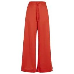 Jogginghose Urban Classics "Urban Classics Ladies Wide Leg Track Pants", Damen, Gr. 5XL, US-Gr&ouml;&szlig;en, signalrot, 100% Polyester, unifarben, loose fit, Hosen Jogginghose