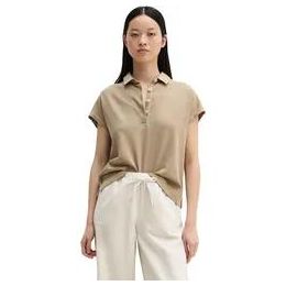 Marc O'Polo Poloshirt MARC O'POLO, Damen, Gr. M, earthy taupe, Jersey, Obermaterial: 100% Baumwolle, oversize, Shirts, oversized, aus leichtem Jersey