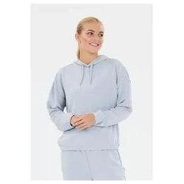 ENDURANCE ATHLECIA Kapuzensweatshirt ATHLECIA "NAMIER W", Damen, Gr. 36, hellblau, 51% Polyester, 44% Modal, 5% Elasthan, unifarben, kurz, ohne Ausschnitt, Sweatshirts, mit hohem Modal-Anteil