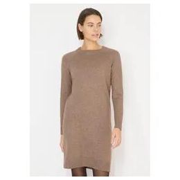 Midikleid Cecil, Damen, Gr. L (42), US-Gr&ouml;&szlig;en, urban taupe melange, Stoff, 33% Polyester, 31% Polyacryl, 24% Baumwolle, 12% Nylon, unifarben, normal kniefrei, Rundhals, Rippb&uuml;ndchen, Kleider Midikleid, soft und trageangenehm