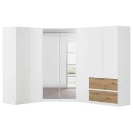 Schrank-Set Rauch "Kleiderschrank Schrank Garderobe W&auml;scheschrank COSTA Gr&ouml;&szlig;e 208x253 cm", alpinwei&szlig;, eiche artisan, eingriffe alpinwei&szlig;, H:197cm T:253cm, Holzwerkstoff, Kastenm&ouml;bel-Sets, viel Platz, grifflose Front und Push-to-Open Funktion MADE IN GERMANY