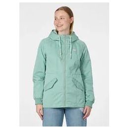 Parka Ragwear "DOWEY", Damen, Gr. S, mint, Web, Obermaterial: 100% Polyester, unifarben, Po-bedeckend, Jacken Parka, Wasserabweisend mit Taillenkordel und Pattentaschen