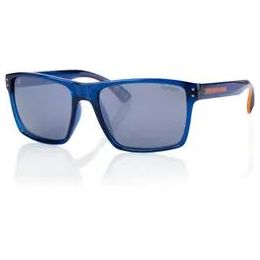 Sonnenbrille Superdry "Modell 996054", Damen, dunkelblau, leicht transparent, Sonnenbrillen Sonnenbrille, Form Karree/Eckig, Logoschriftzug auf B&uuml;gel, Injectionfassung