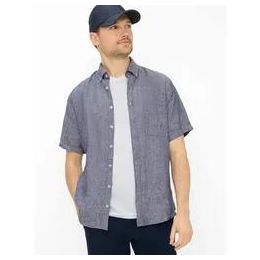 Kurzarmhemd Brax "Style DAN", Herren, Gr. 3XL, Normalgr&ouml;&szlig;en, dunkelblau, Web, 100% Leinen, Hemden