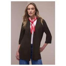 Cardigan Street One, Damen, Gr. 36, espresso braun, Stoff, 60% Viskose, 40% Polyester, unifarben, normal normal, ohne Ausschnitt, B&uuml;ndchen, Strickjacken, mit Materialmix