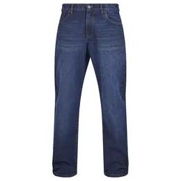 Bequeme Jeans Urban Classics "Urban Classics Herren Heavy Ounce Straight Fit Jeans", Damen, Gr. 38, Normalgr&ouml;&szlig;en, new dunkelblau washed, 100% Baumwolle, unifarben, Jeans