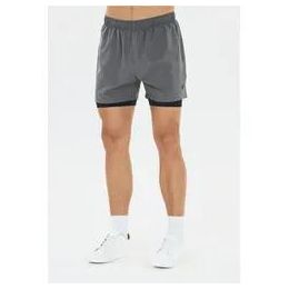 Shorts Virtus "Zayne V2", Herren, Gr. L, US-Gr&ouml;&szlig;en, dunkelgrau, 95% Polyester, 5% Elasthan, unifarben, kurz, Hosen Shorts, mit elastischem Bund und innenliegendem Kordelzug